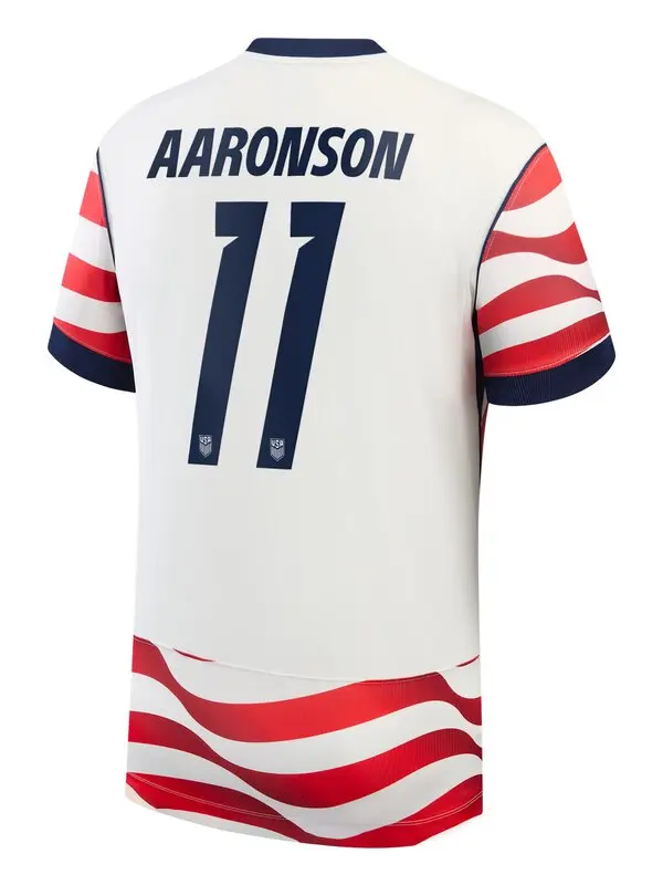 Nike Brenden Aaronson Usmnt 2026 Stadium Home Dri-fit Soccer Jersey - White