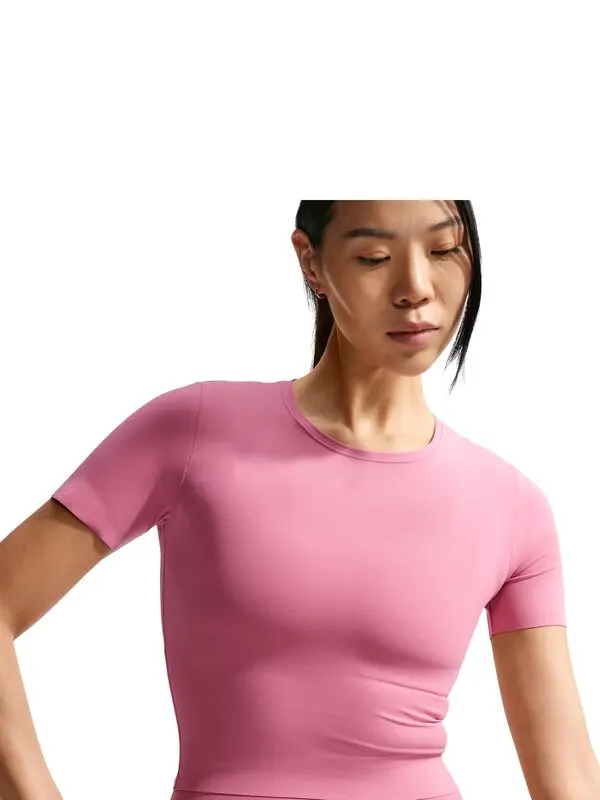 Nike Zenvy Dri-fit Short-sleeve Top - Pink