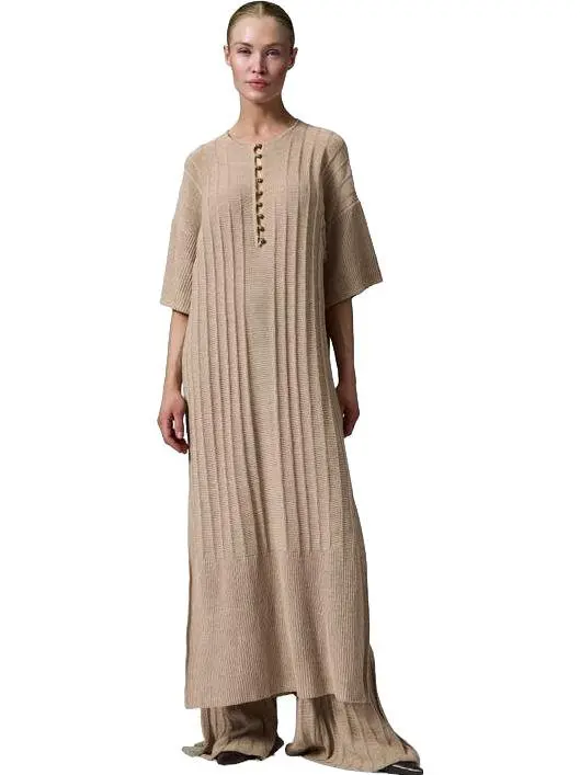 Day Birger Et Mikkelsen Loose Ribbed Knit Maxi Dress - Cobblestone