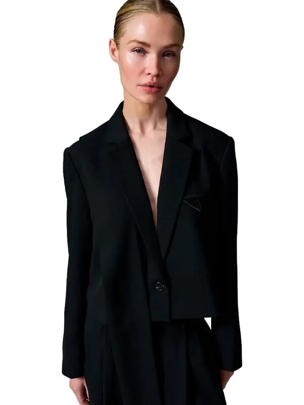 Day Birger Et Mikkelsen Edie Cropped Gabardine Blazer - Black