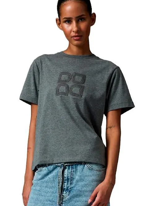 Day Birger Et Mikkelsen Embroidered Logo T-shirt - Medium Grey Melange