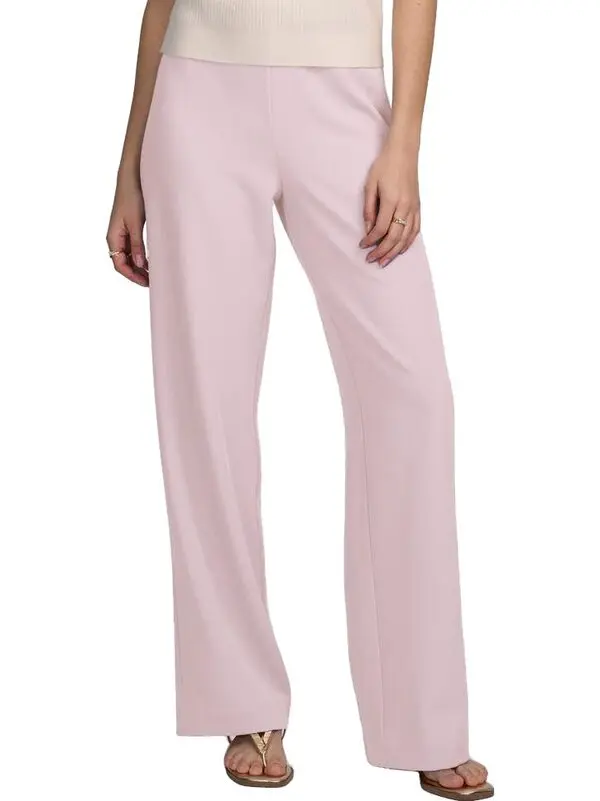ELLE COLLECTION Wide-leg Trousers With Button - Light Pink