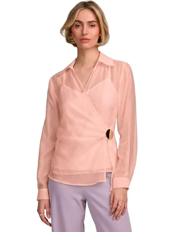 ELLE COLLECTION Hardware-accent Shirt - Blush