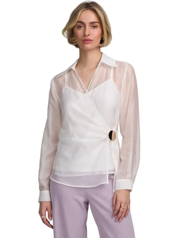 ELLE COLLECTION Hardware-accent Shirt - Ivory