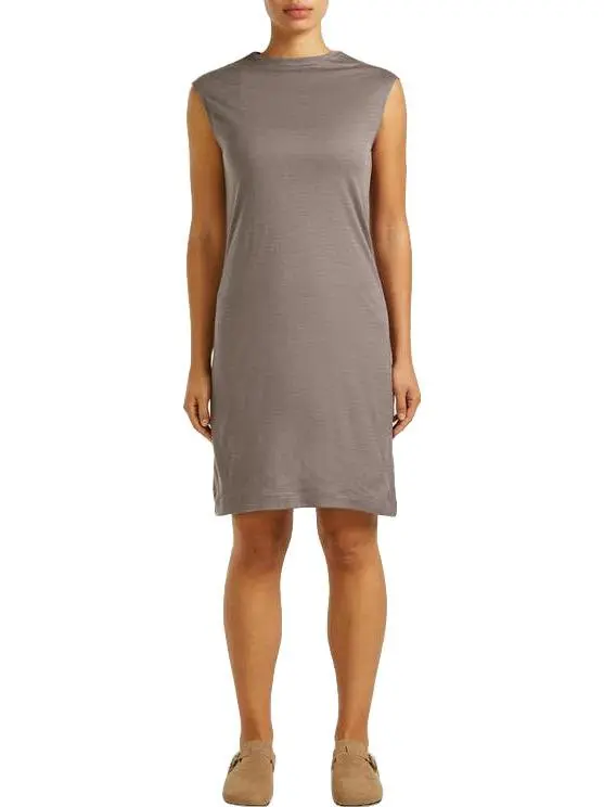 Icebreaker Granary Cap-sleeve Merino Wool T-shirt Dress - Porcini