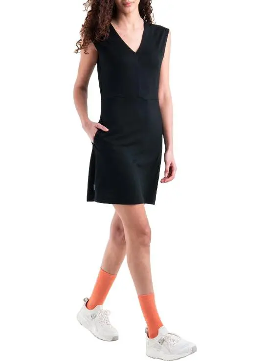 Icebreaker Granary Sleeveless Merino Wool Dress - Black