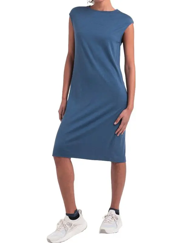 Icebreaker Granary Cap-sleeve Merino-wool T-shirt Dress - Dawn