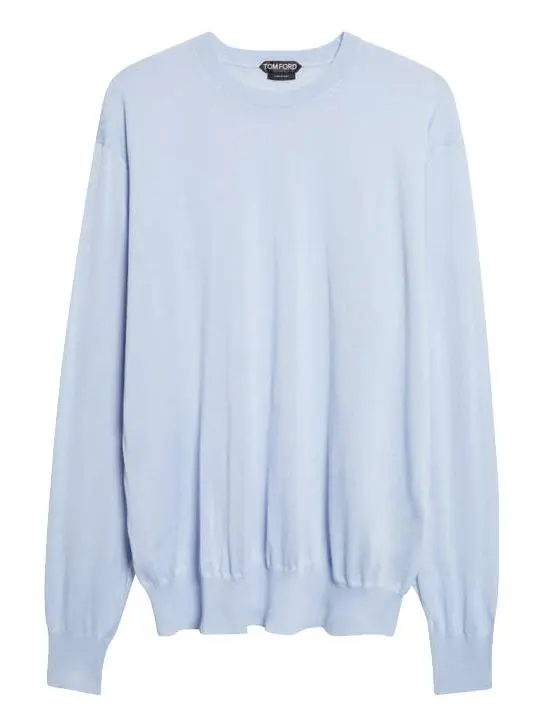 TOM FORD Oversized Cashmere Cable-knit Sweater - Sky