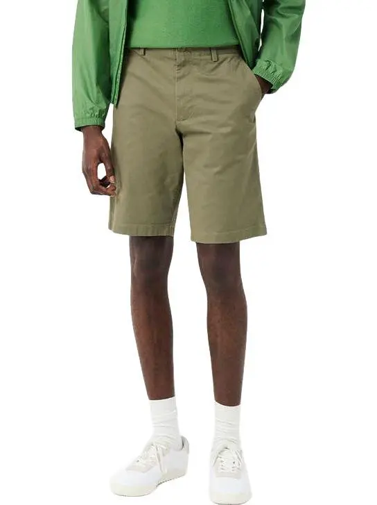 Lacoste Twill Bermuda Chino Shorts - Khaki