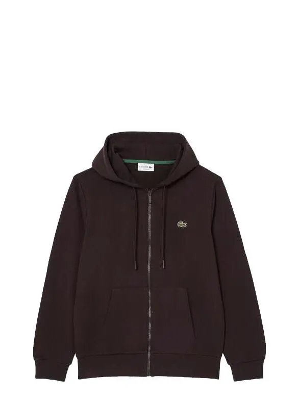 Lacoste Cotton Fleece Zip Hoodie - Buffalo