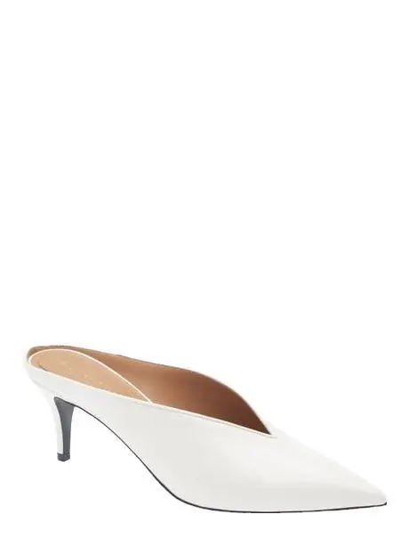 Stella McCartney Pointed Toe Mule Pumps - White