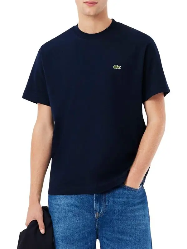 Lacoste Cotton Crewneck T-shirt - Navy Blue