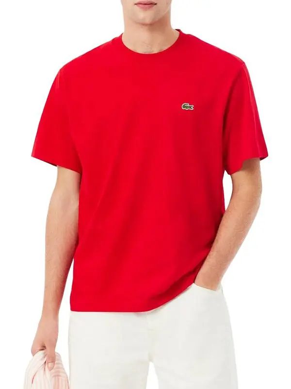 Lacoste Cotton Crewneck T-shirt - Red