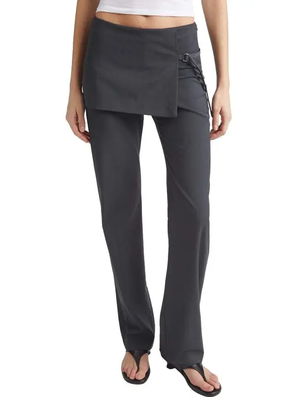 Paloma Wool Archive Stretch Straight Leg Skant - Dark Grey