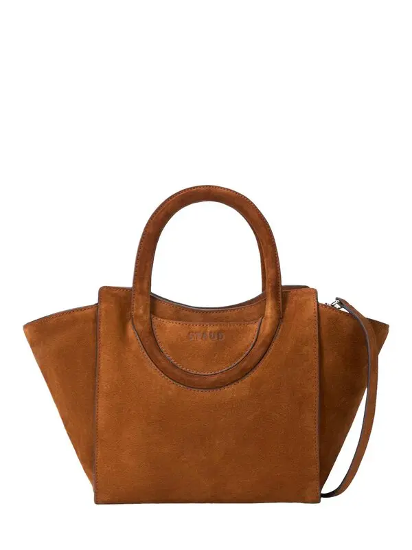 Staud Mini Maude Suede Carryall - Tabac