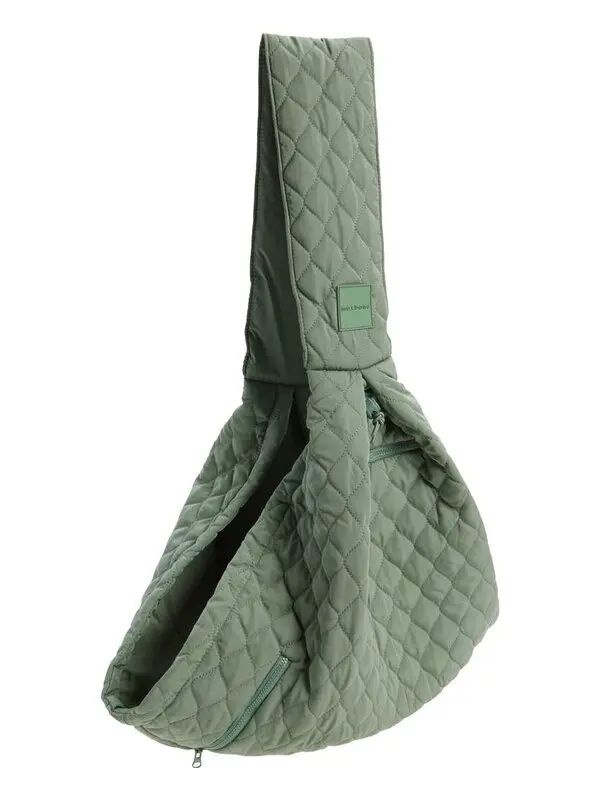 MAXBONE Quilted Nylon Sling Pet Carrier - Sage