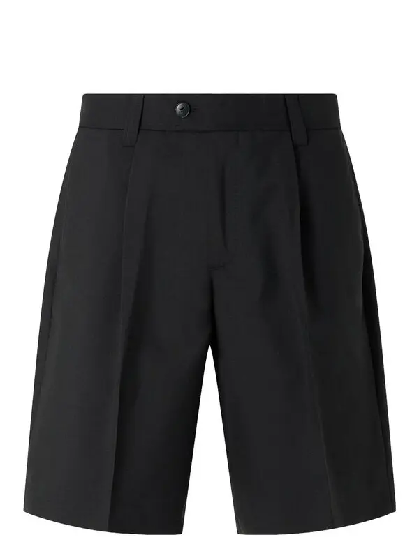 MFPEN Wide-leg Wool Shorts - Black