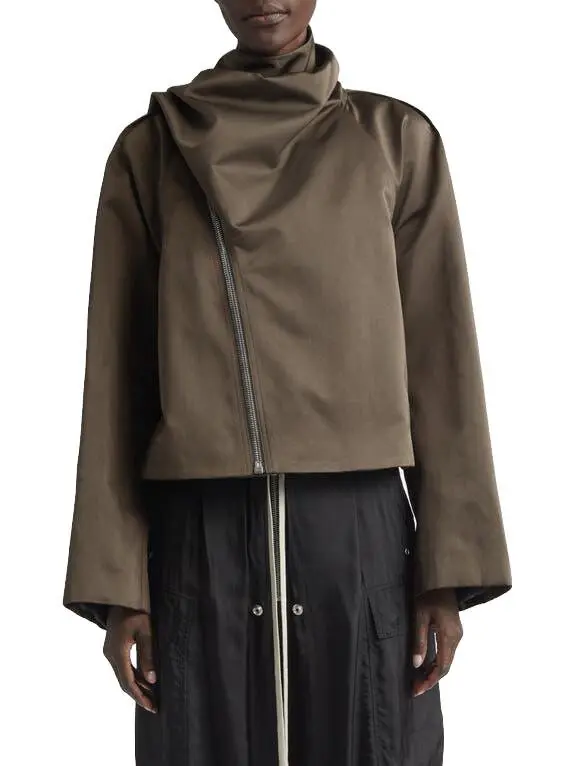 Rick Owens Scarf Flight Jacket - Dark Dust