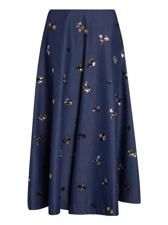 Altuzarra Varda A-line Skirt - Midnight