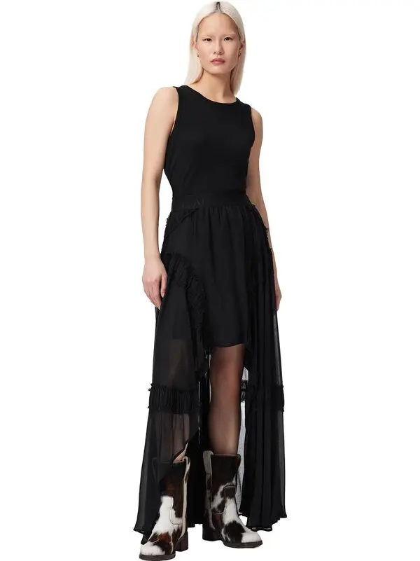 ALLSAINTS Dorina Voluminous Maxi Skirt - Black