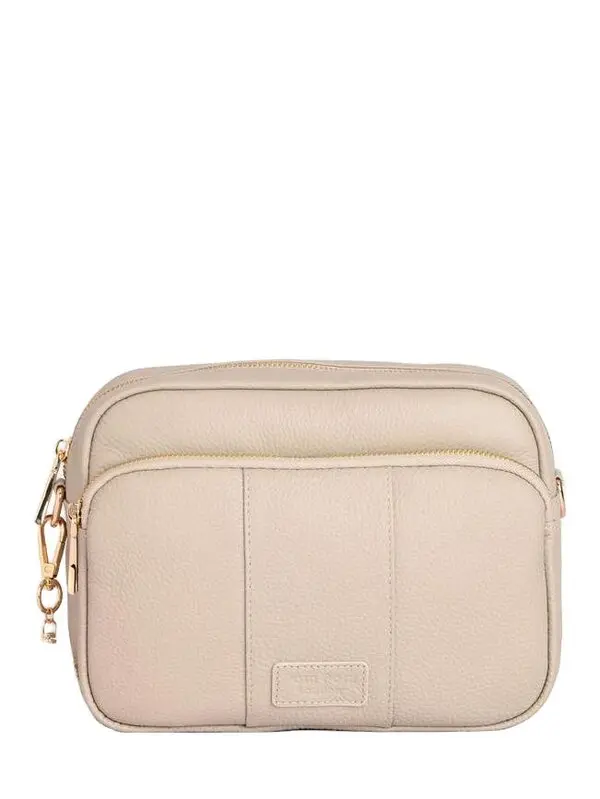 POM POM LONDON Original Plus Crossbody Bag - Stone