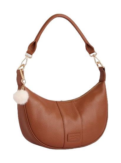 POM POM LONDON Sutton Sling Crossbody Bag - Chestnut