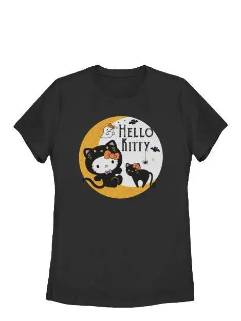 HELLO KITTY Halloween Graphic T-shirt - Black