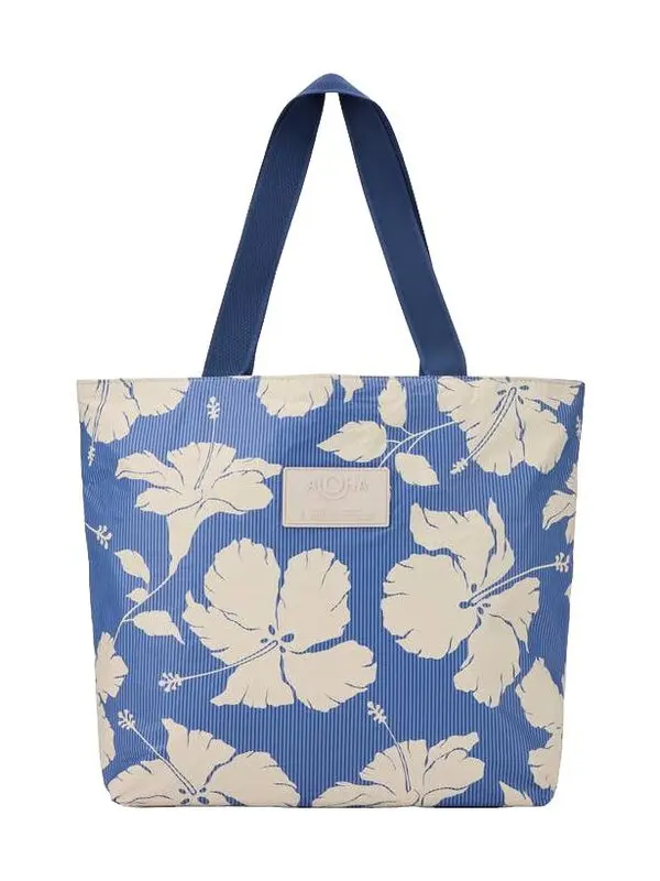 ALOHA COLLECTION Day Tripper Water Resistant Tote - Navy
