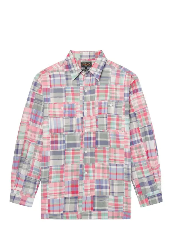 BEAMS Patchwork Checked Cotton Jacket - Multi