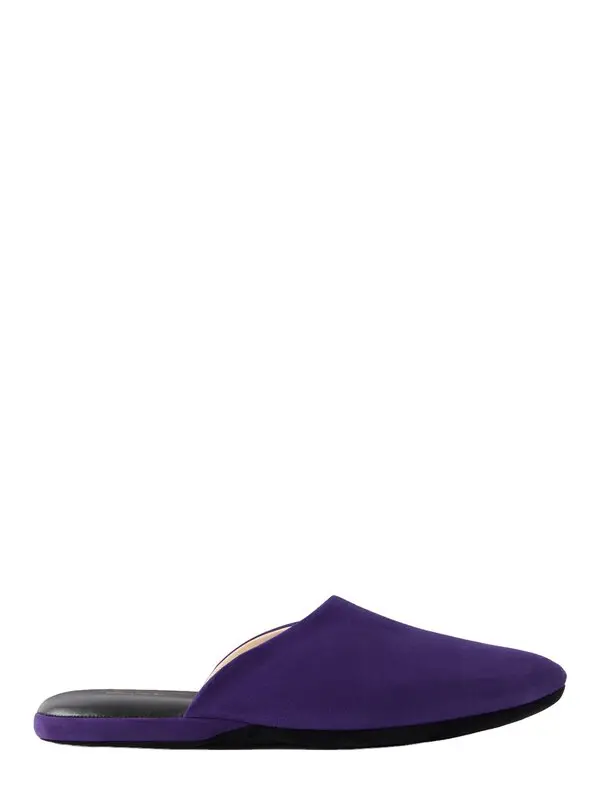 Charvet Suede Slippers - Purple