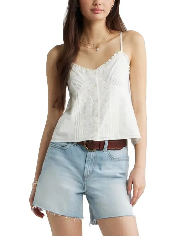 Bp. Eyelet Pintuck Camisole - Ivory