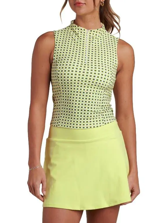 La Blanca Checkpoint Sleeveless Golf Top - Lime
