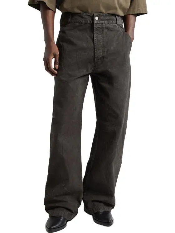Fear Of God Washed Canvas Utility Pants - Washed Black