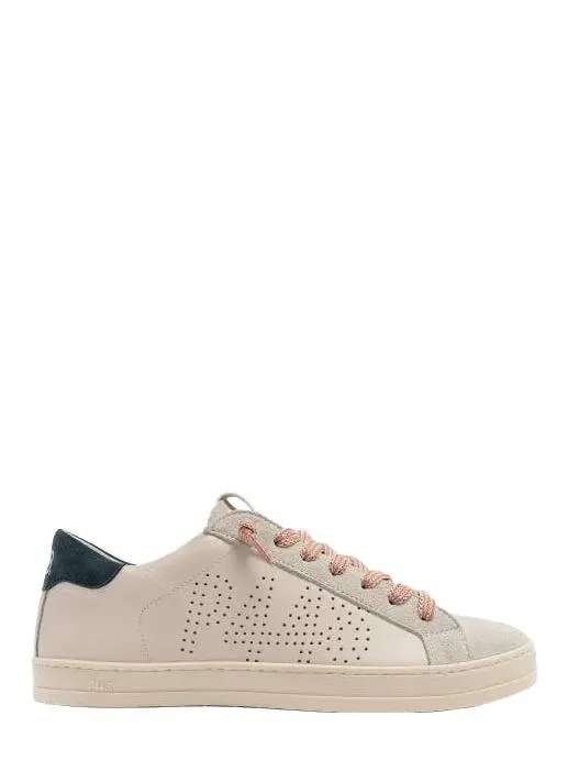 P448 John Leather Sneaker - Cream Rose