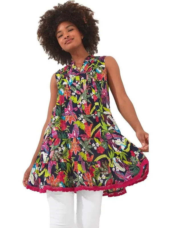 JOE BROWNS Sleeveless Tiered Tunic - Multi Tropical