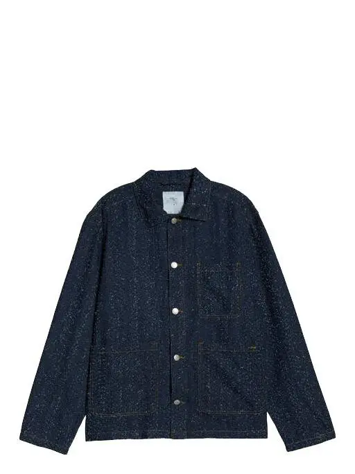 PERCIVAL Parsons Thread Detail Denim Jacket - Blue