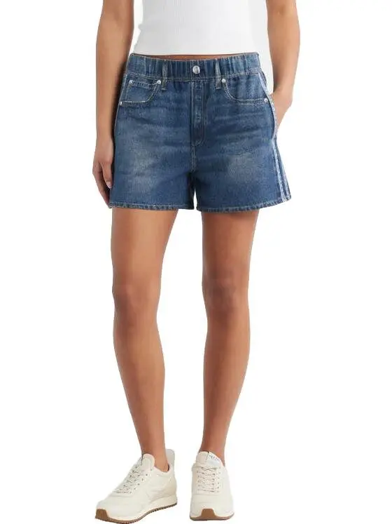 Rag & Bone Miramar Terry Track Shorts - Blue