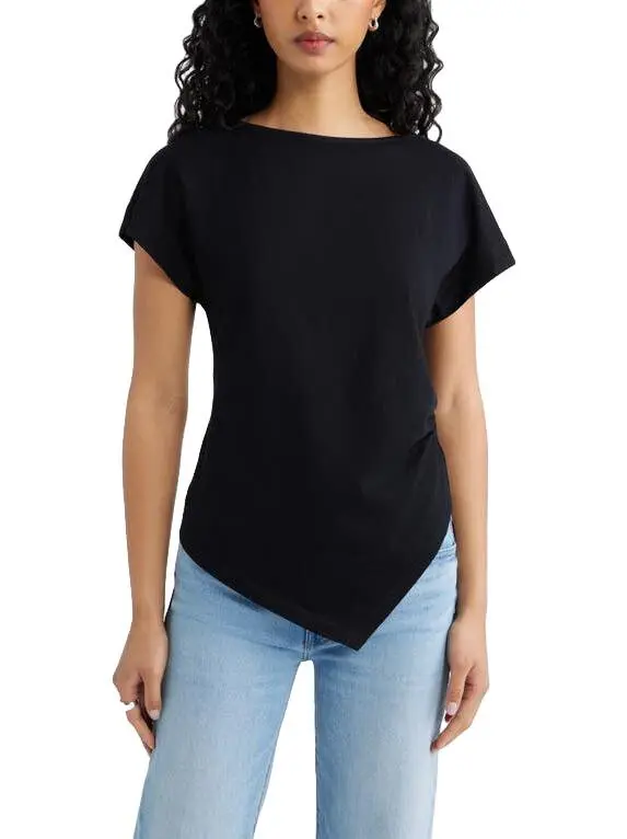 OPEN EDIT Asymmetric T-shirt - Black