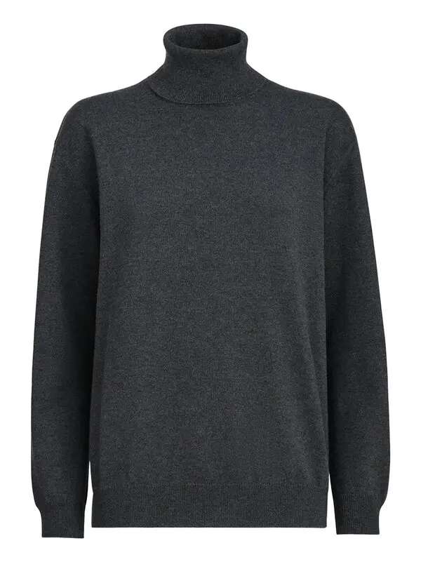 Brunello Cucinelli Cashmere Monili-trim Rollneck Sweater - Black