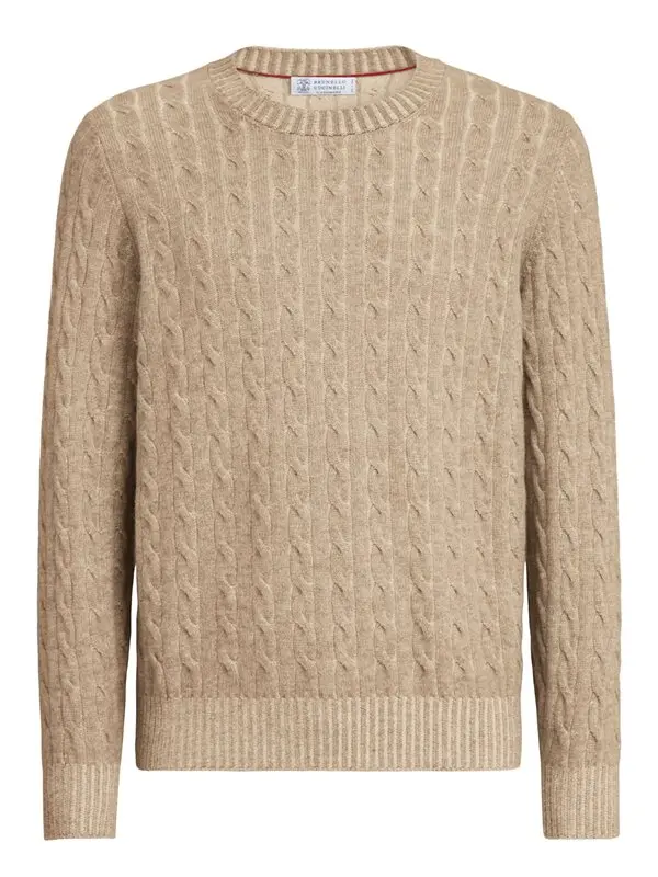 Brunello Cucinelli Cashmere Cable-knit Sweater - Brown