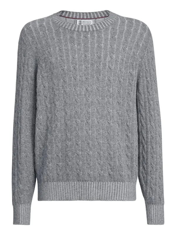 Brunello Cucinelli Cashmere Cable-knit Sweater - Grey