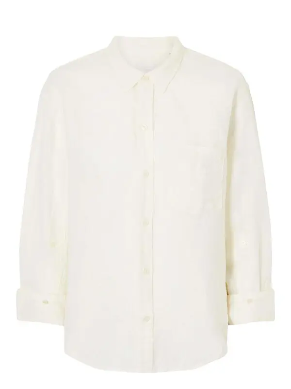 Citizens Of Humanity Kayla Shrunken Linen Shirt - Cream