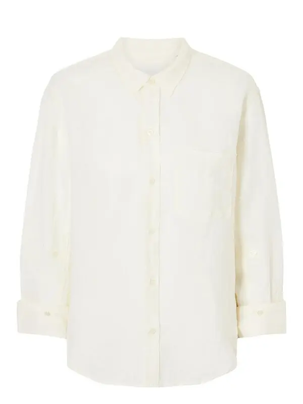 Citizens Of Humanity Kayla Shrunken Linen Shirt - Neutrals