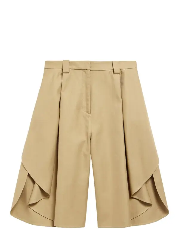 Balenciaga Cotton Tulip Shorts - Brown