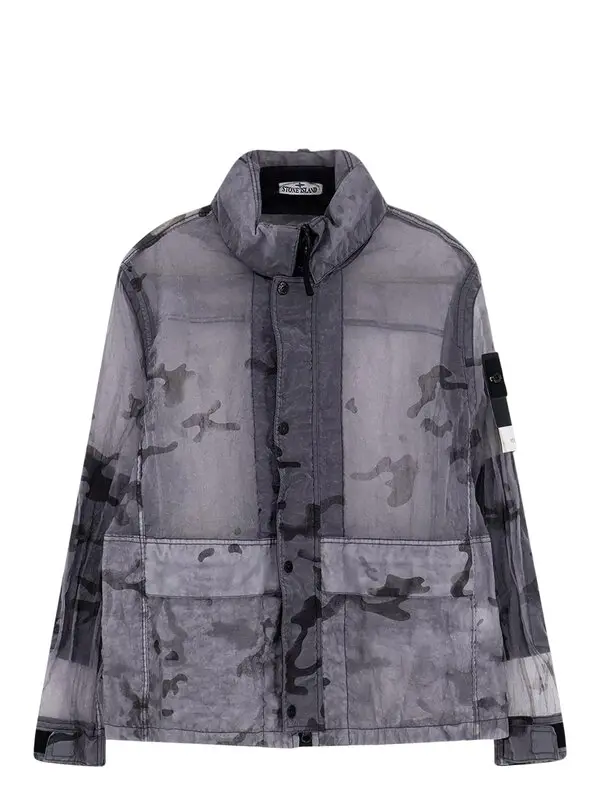 Stone Island Faded Camo Monofilamento Ovd Jacket - Grey
