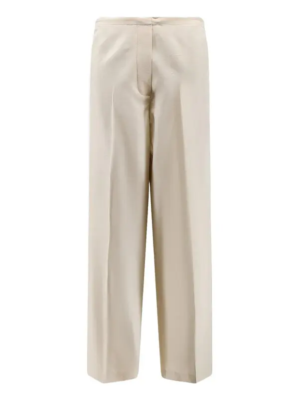 THE ROW Beta Silk Trousers - Beige