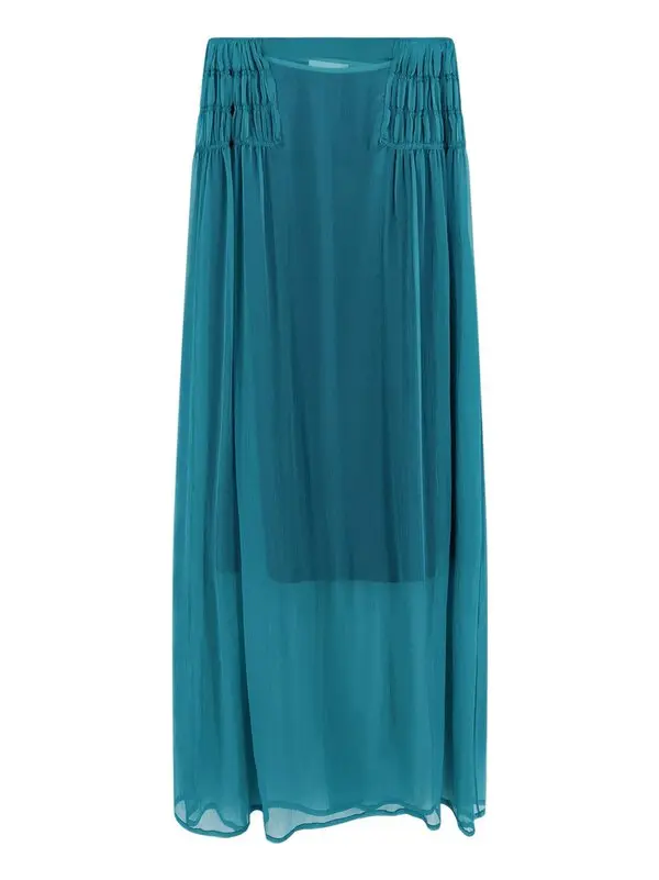 Dries Van Noten Scarlett Silk Skirt - Green
