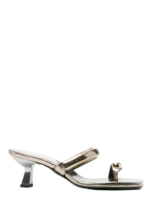 DONNARÌ Toe-ring Sandals - Silver