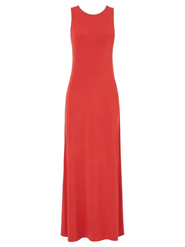 Max Mara Jersey Maxi Dress - Red
