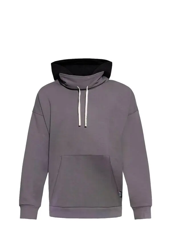 EA7 Graphic-print Hoodie - Grey